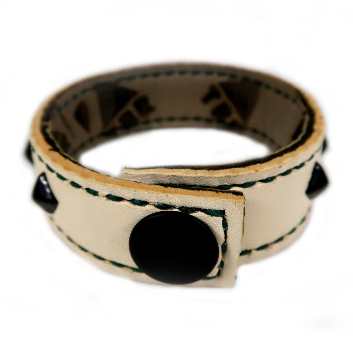 Studsed Wristband (Slim / Off White x Black) / by TBR – TAR LABORATORY WEB_STORE